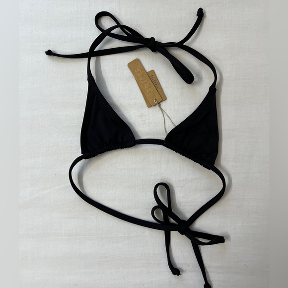 SKIMS | Swim | Skims Swim Micro Triangle Tank Top Bikini Black | Poshmark
